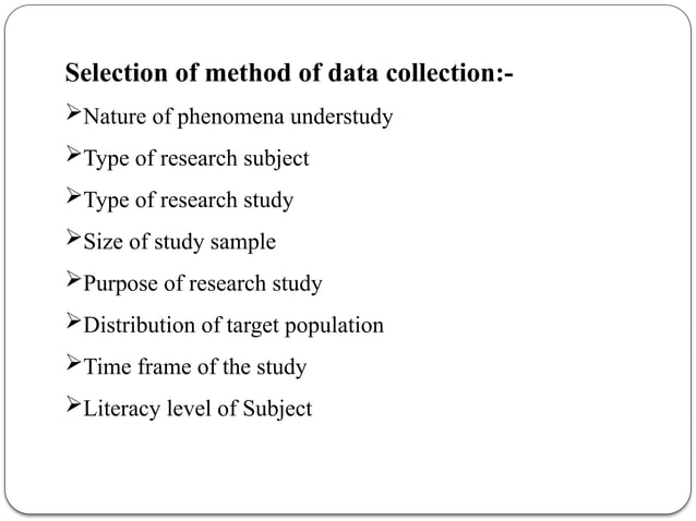 Data collection PPT For Nursing Students | PPT