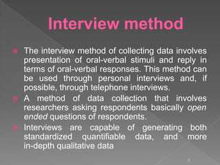 Data Collection in Research Methodology in BA | PDF