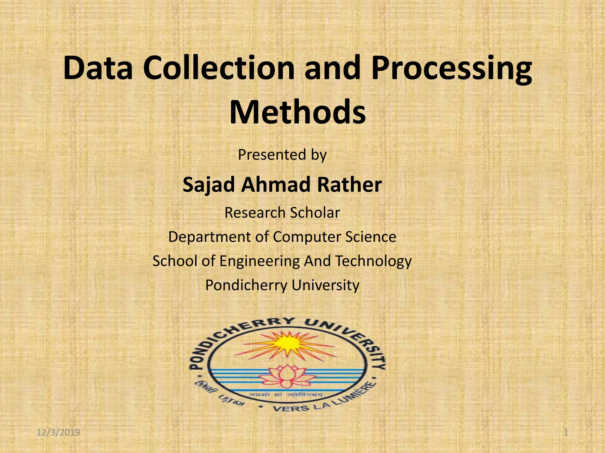Research Methodology: Data collection and processing Methods | PPT