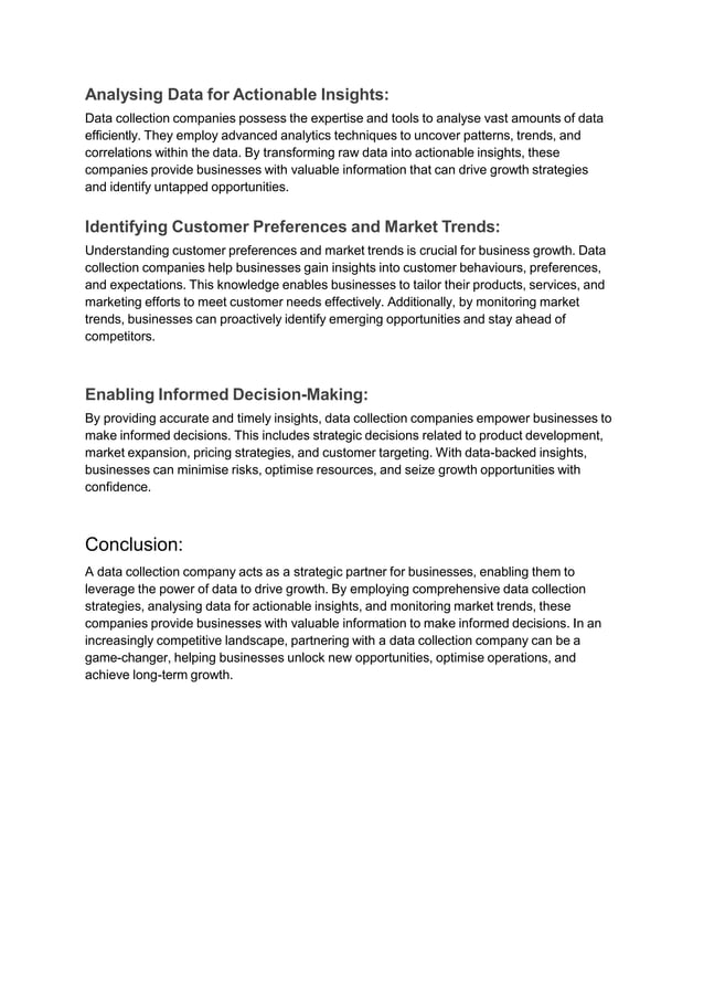 Data collection company | PDF