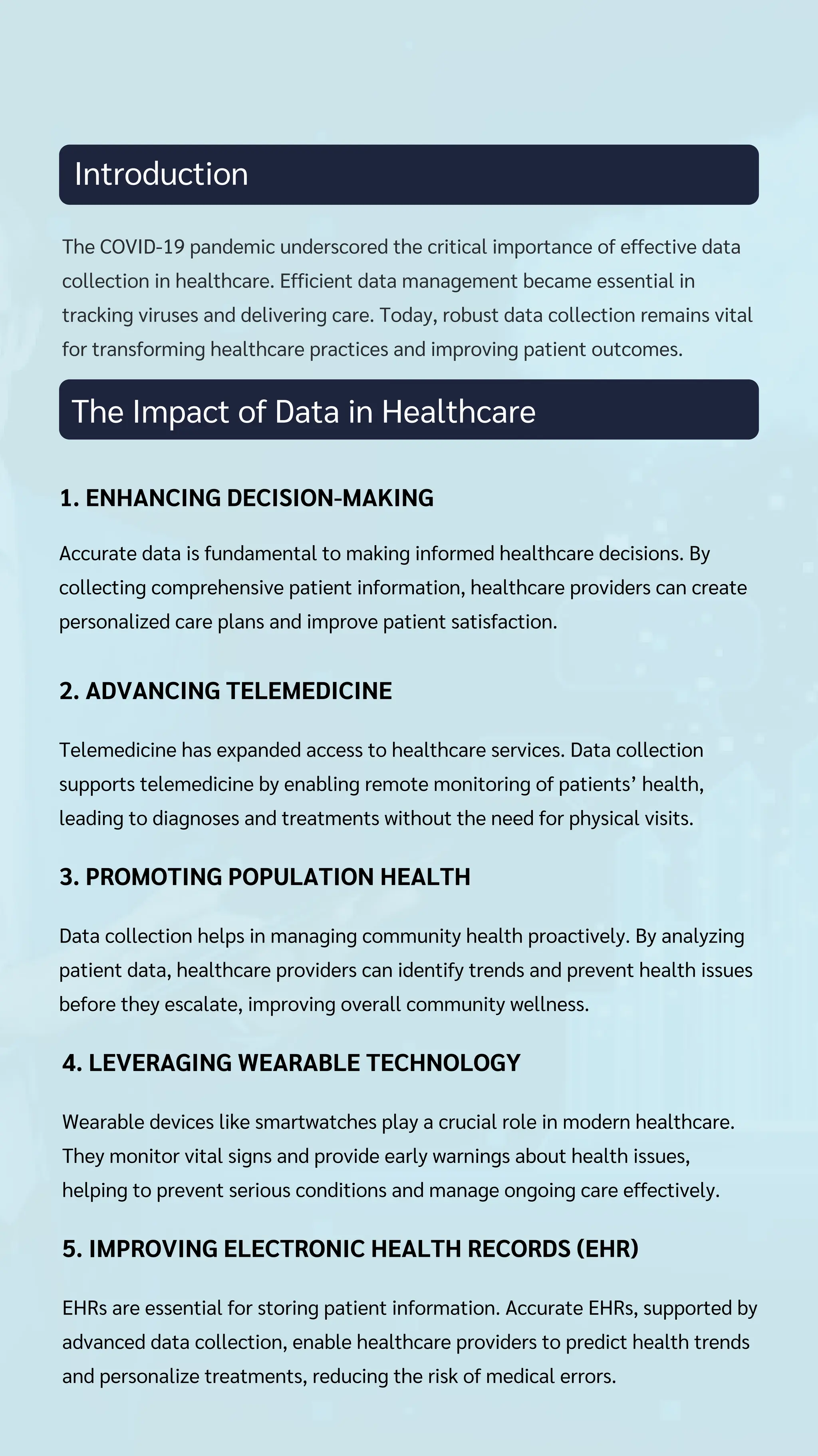 Data Collection in Healthcare Overcoming Systemic Challenges | PDF