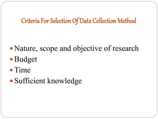 Data Collection In Research | PPT