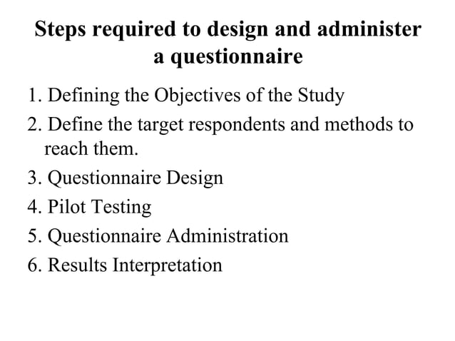 Data Collection Instruments (questionnaire and answer) | PPT