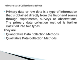 Methods of Data Collection & its Sources.pptx