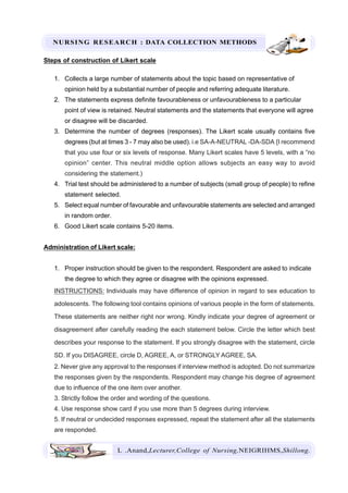 Data Collection Methods - Nursing Research | PDF