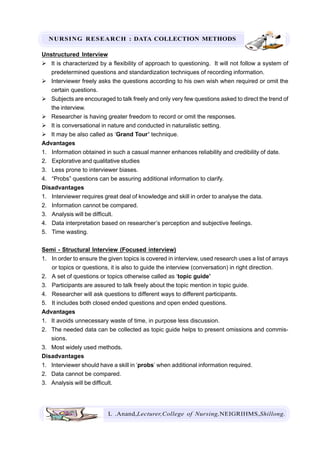 Data Collection Methods - Nursing Research | PDF