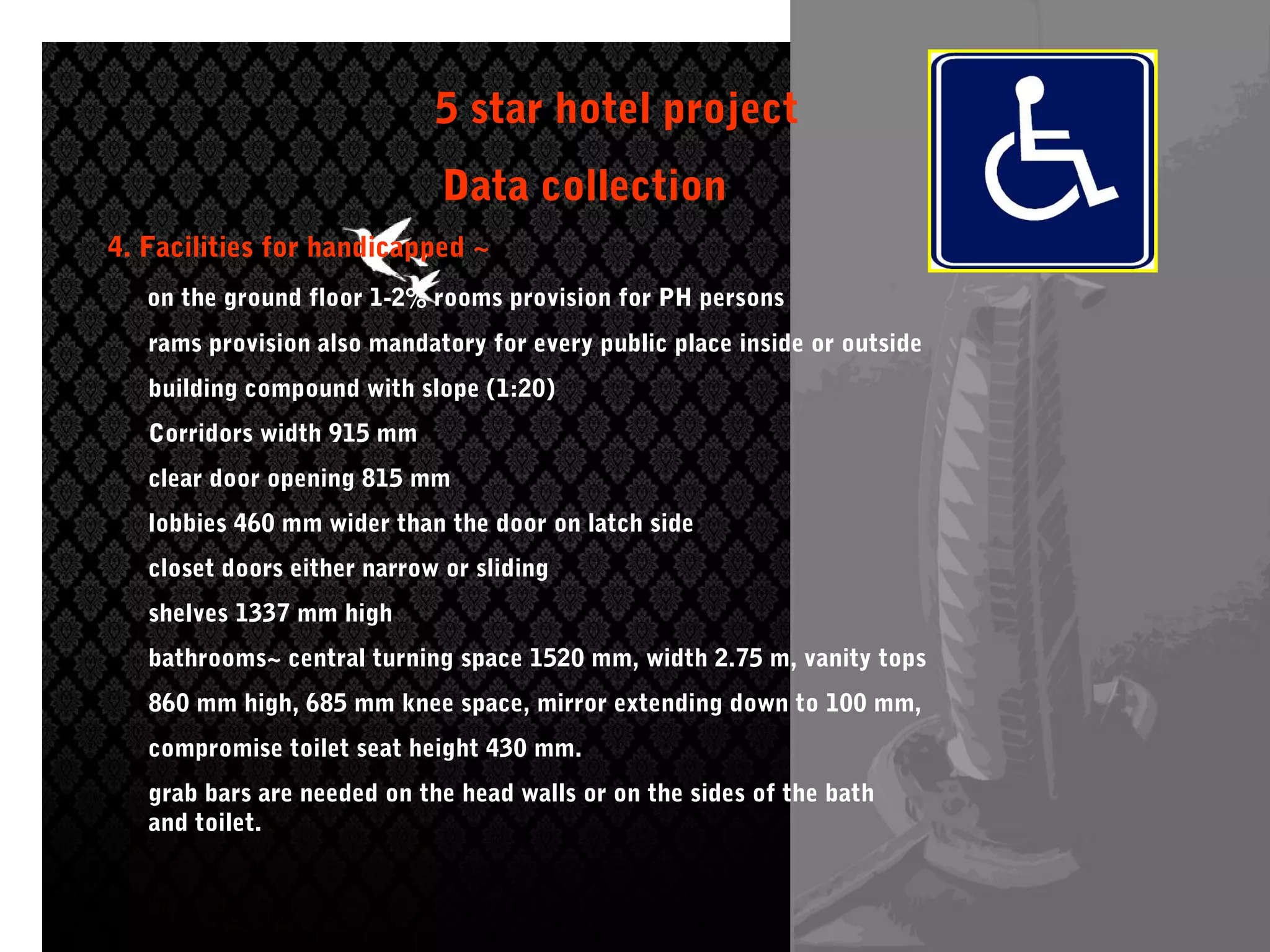 Data collection of five star hotel | PPT