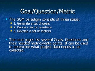 Data Collection Points And Gqm | PPT