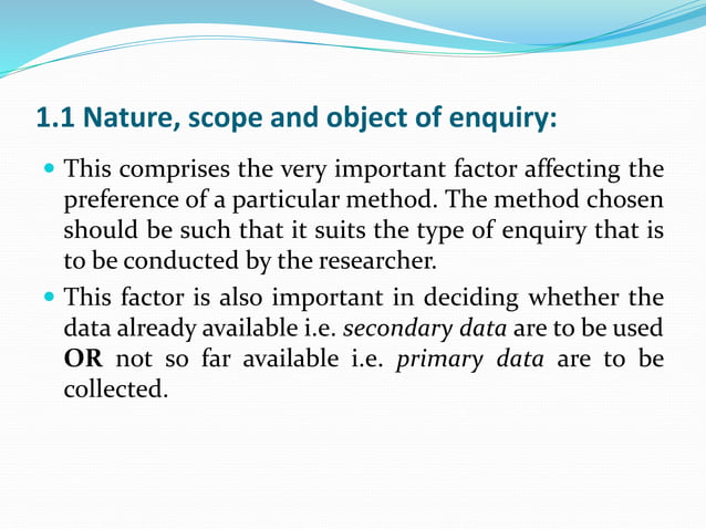 METHOD OF DATA COLLECTION | PPTX