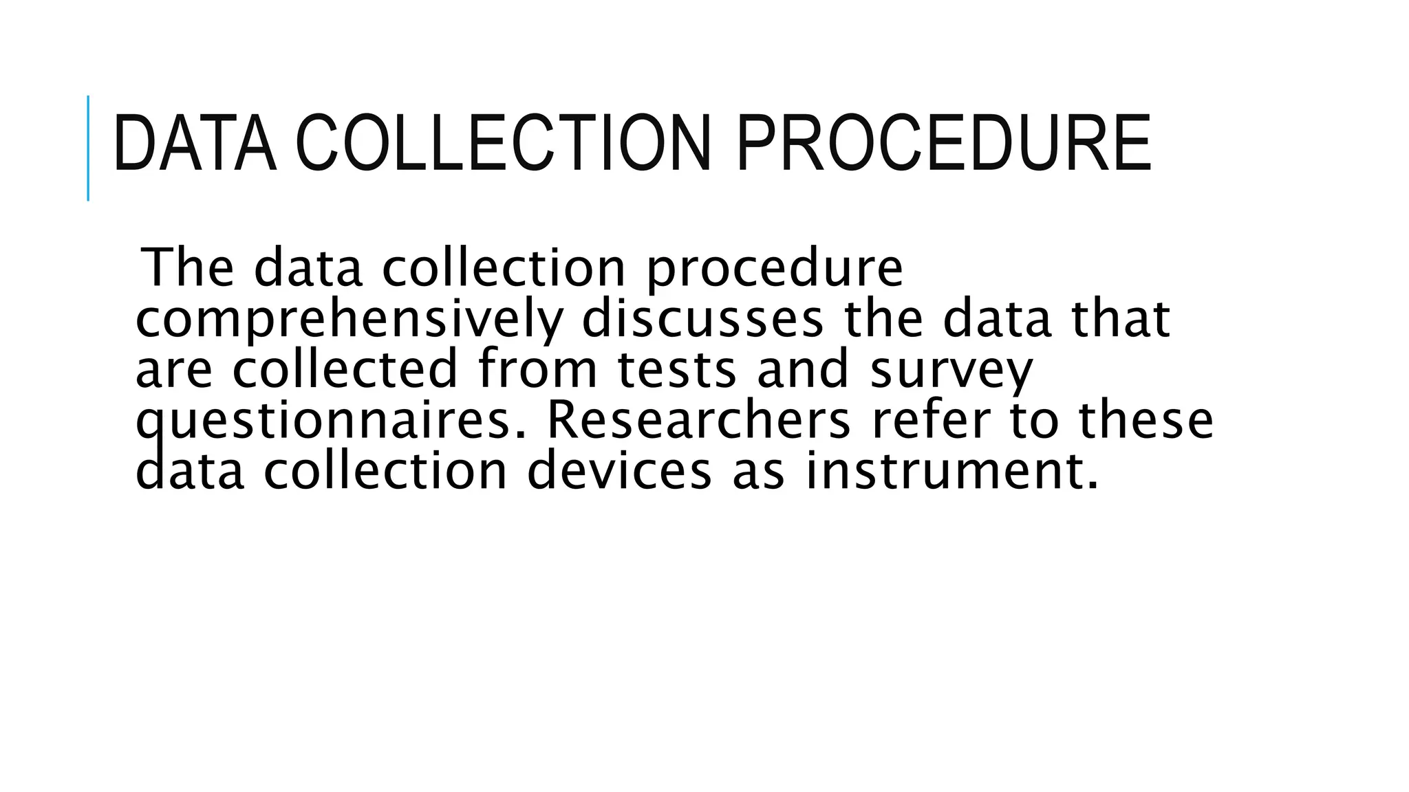 Data Collection Procedures in Practical Research 2 | PPTX