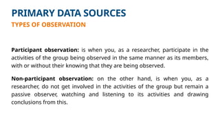 data collection sources: instruments to work class observation .pptx