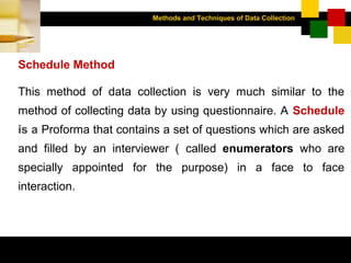 Data collection techniques | PPT
