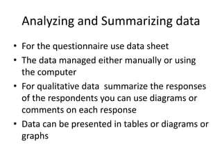 Data collection tools statistics methods | PPT