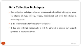 Data collection tools and technique | PPTX
