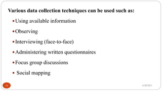 Data collection tools and technique | PPTX