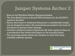 Data Collection Using the Juniper Systems Archer 2 | PPTX | Computing ...