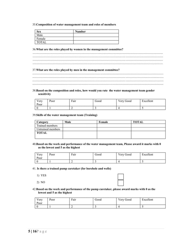Data collection wash questionnaire (3) | PDF | Water Services | Home ...