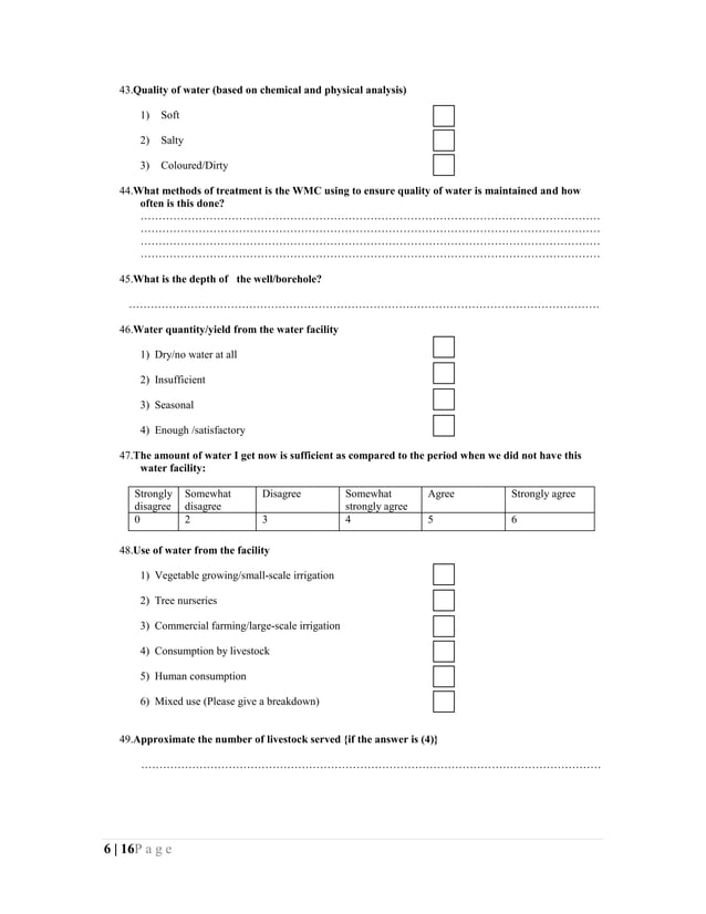 Data collection wash questionnaire (3) | PDF | Water Services | Home ...