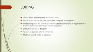 Data collection,tabulation,processing and analysis | PPTX