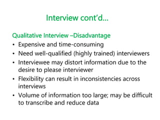Data Collection method in research method | PPT