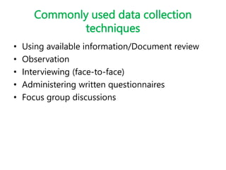 Data Collection method in research method | PPT