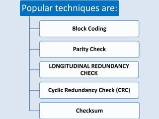 Error detection in Data comunication | PPT