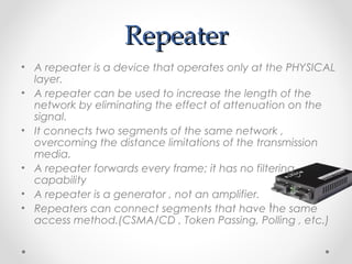 Networking and Internetworking Devices | PPT