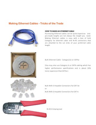 Data Comm | Making Ethernet Cable | PPTX