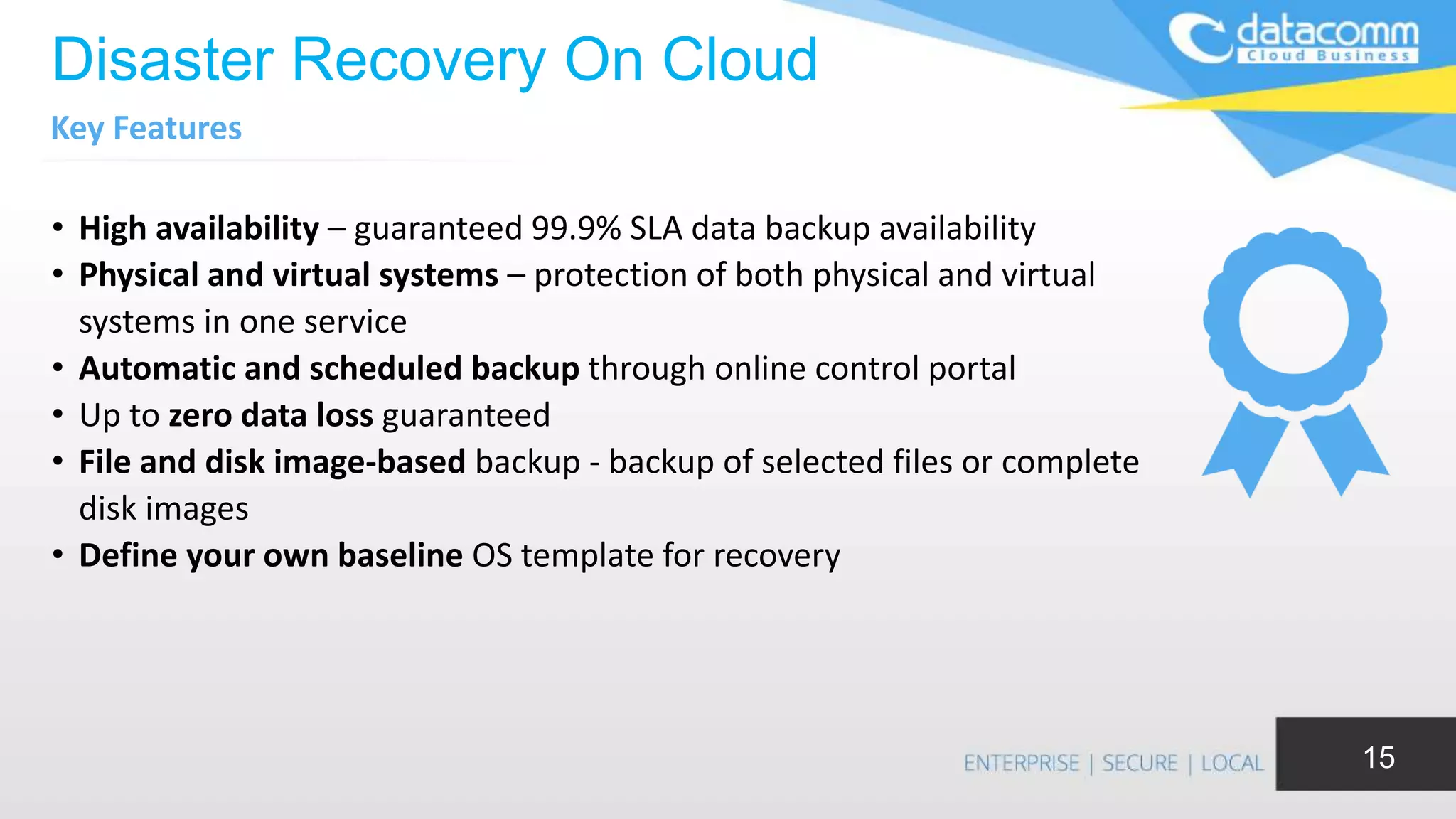 Cloud Based Disaster Recovery (DRaaS) | PPTX