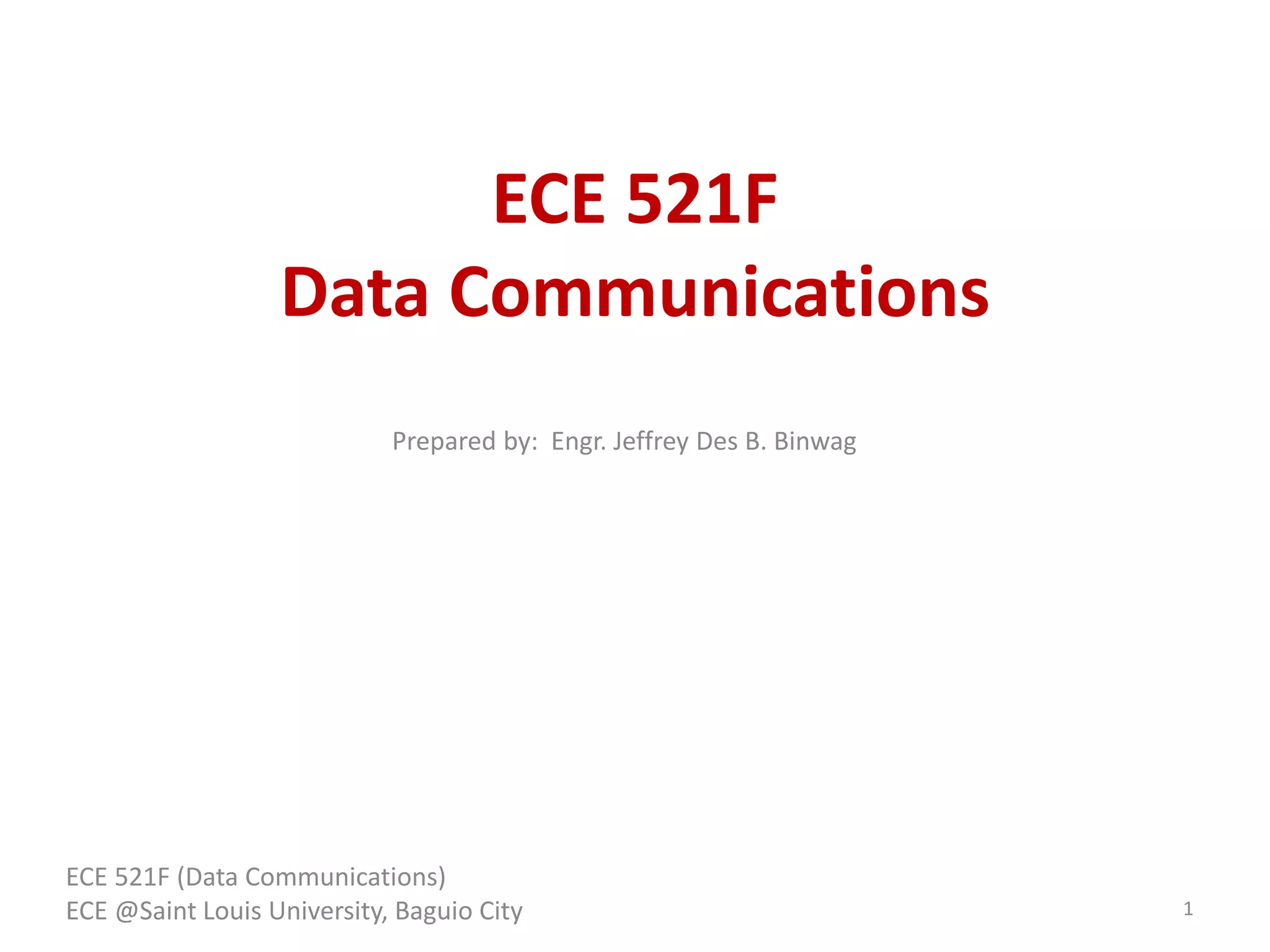 Datacom module 1: Introduction to Data Communications | PPTX