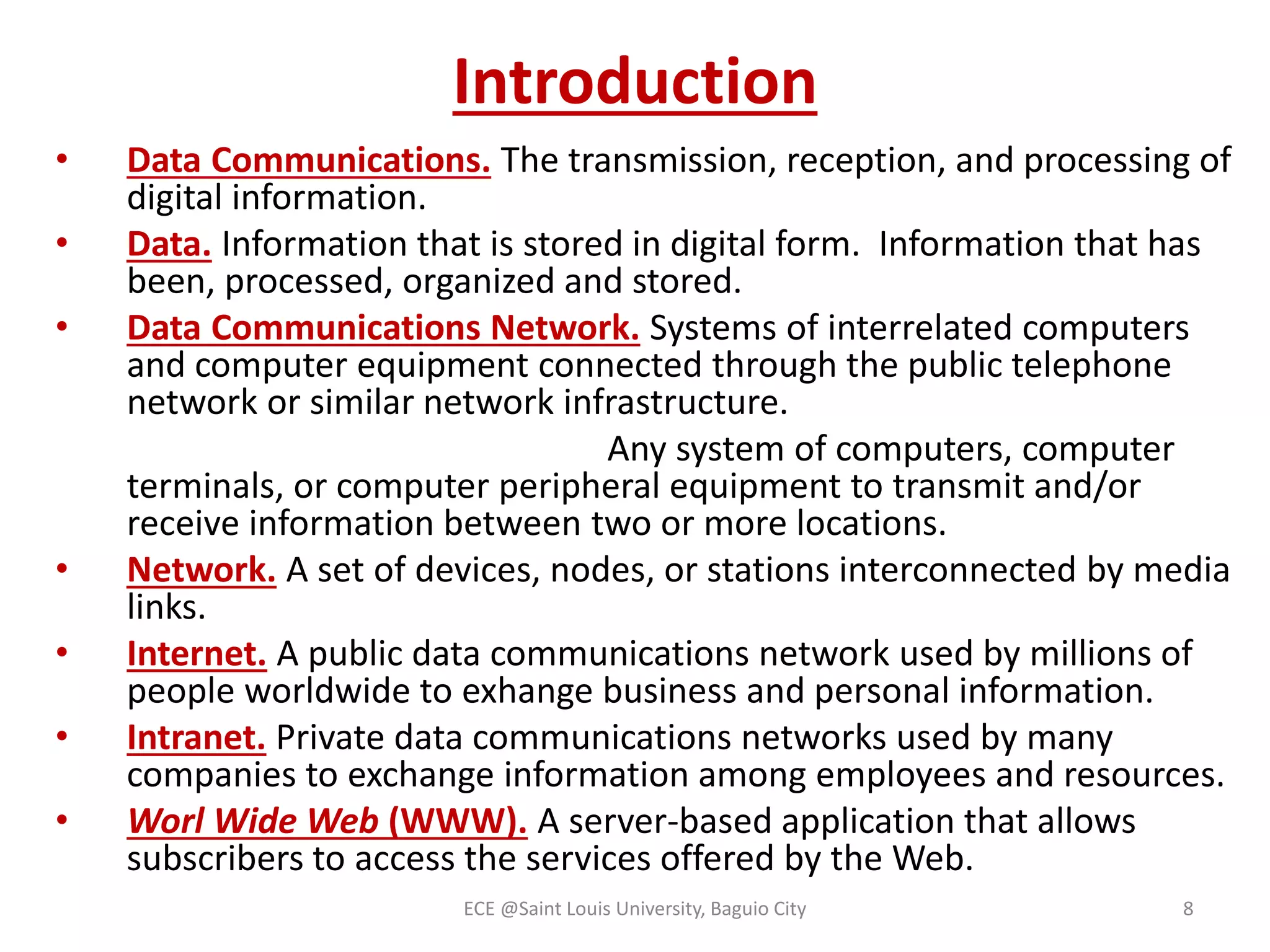 Datacom module 1: Introduction to Data Communications | PPTX