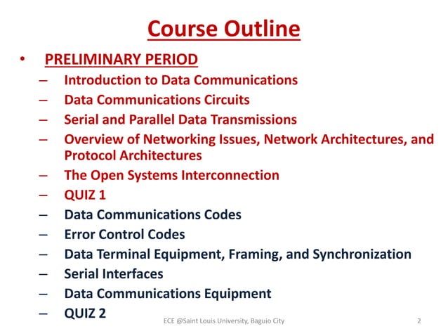 Datacom Module 1 Introduction To Data Communications Pptx