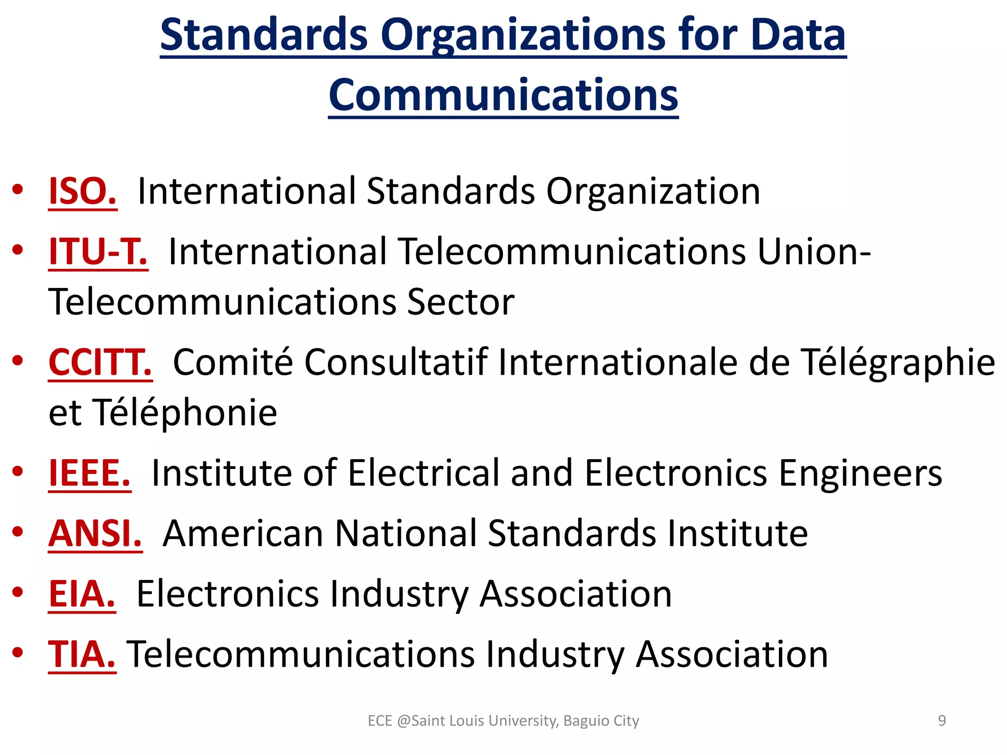 Datacom module 2: Data Communication Architecture, Protocols, and ...