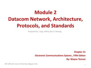 Datacom module 2: Data Communication Architecture, Protocols, and Standards | PPTX