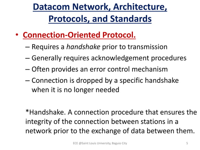 Datacom Module 2 Data Communication Architecture Protocols And Standards Pptx