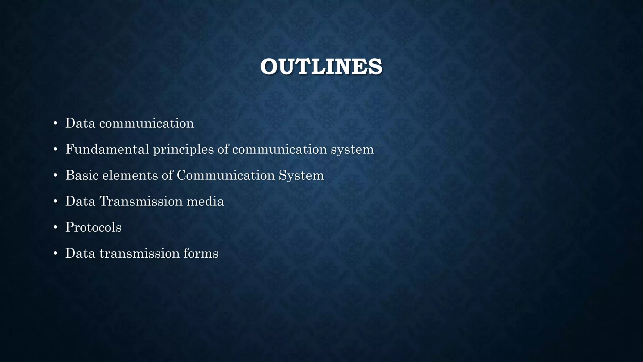 Data communication | PPTX | Computer Networking | Computing