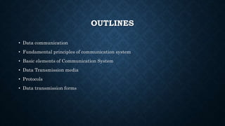 Data communication | PPTX | Computer Networking | Computing
