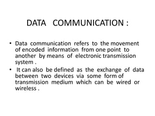 Data communication | PPT