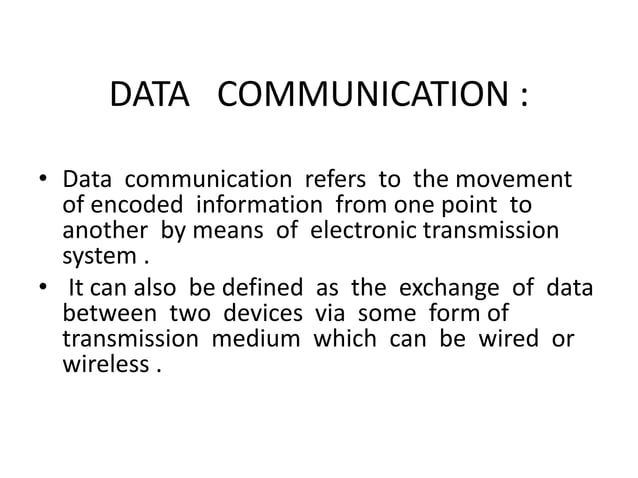 Data communication | PPT