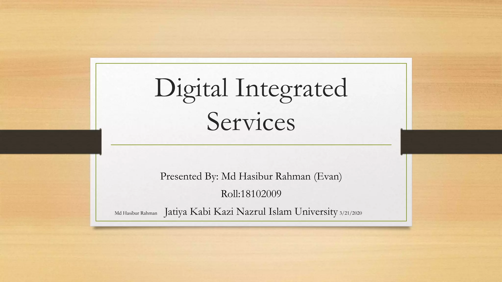 Digital Integrated Services | PPT