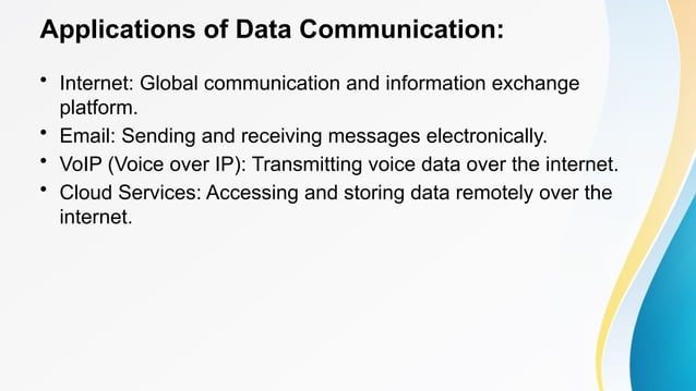 Data Communication in Computer Networking | PPT