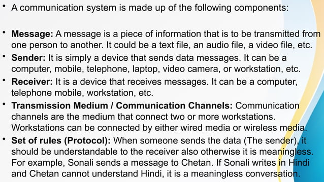 Data Communication in Computer Networking | PPT