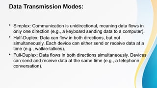 Data Communication in Computer Networking | PPT