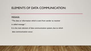 Data Communication presentation easy presentation | PPTX