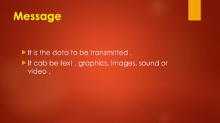 DATA COMMUNICATION components, modes of transmission & communication ...