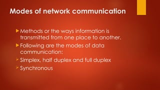 DATA COMMUNICATION components, modes of transmission & communication devices .pptx