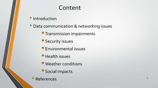 Data communication and networking issues in real life | PPTX