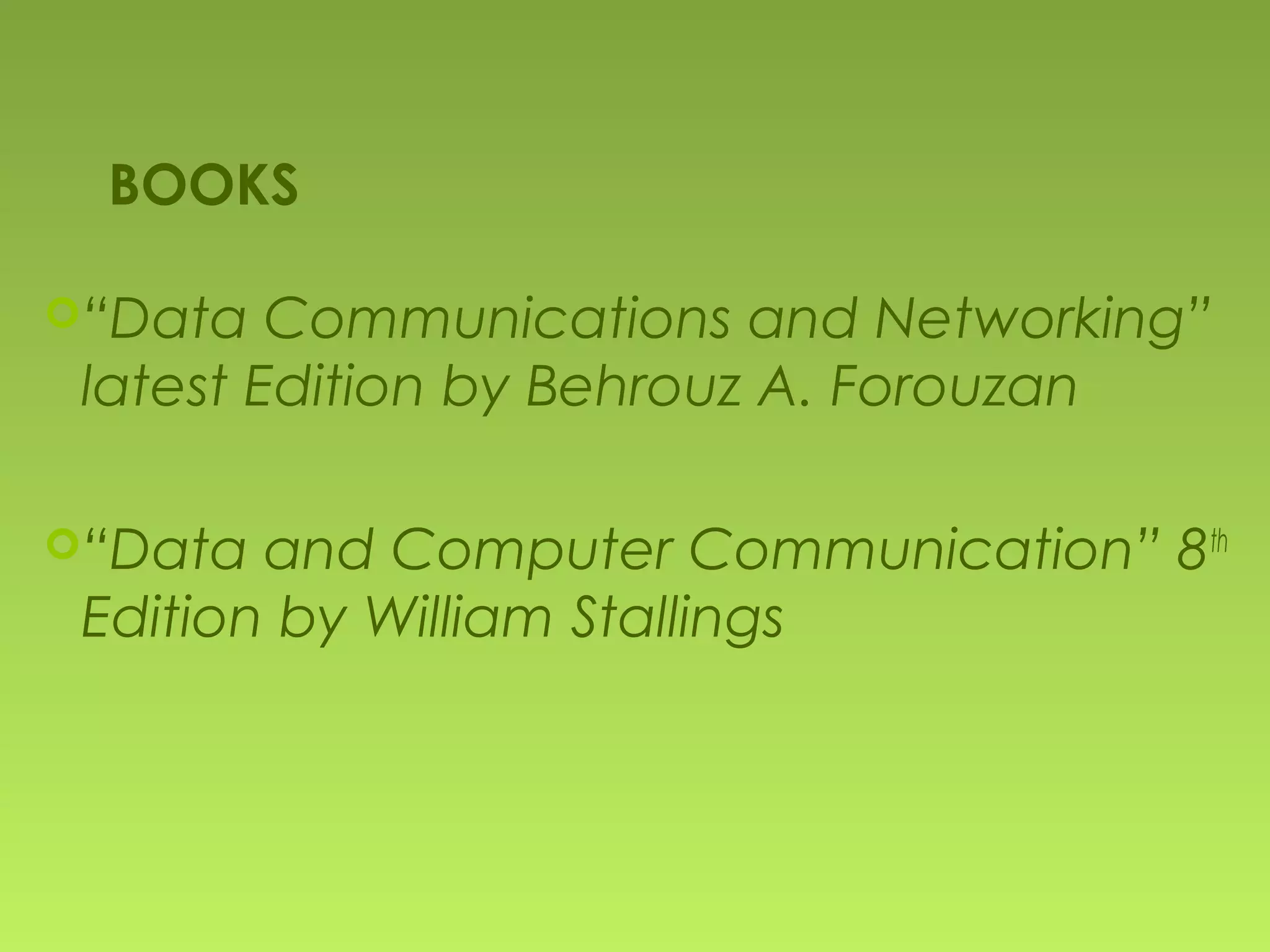 Data Communication Lecture 01 Ppt