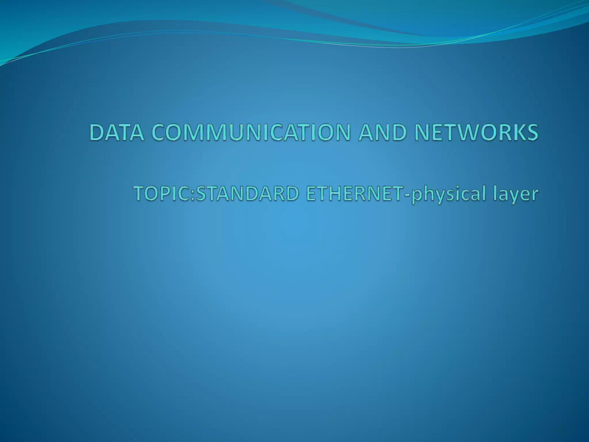 Data communication networks | PPTX
