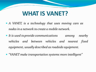 Architecture and security in Vanet PPT | PPTX | Computer Networking | Computing